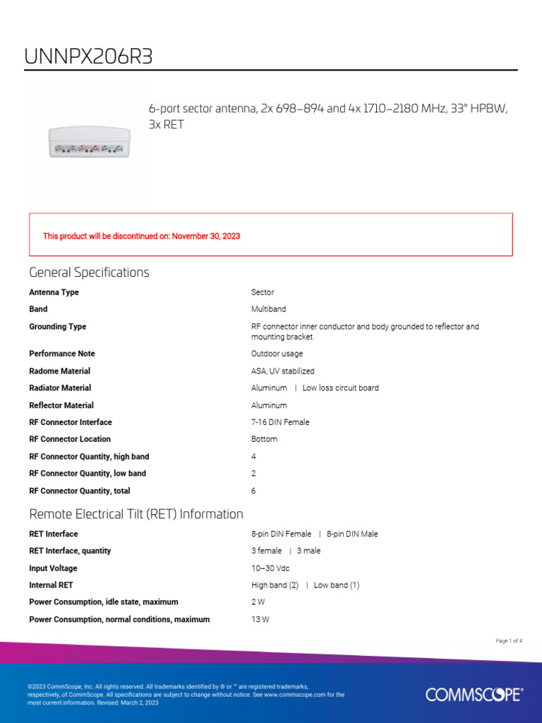 UNNPX206R3 Product Specifications | PDF | Antenna (Radio) | Information ...