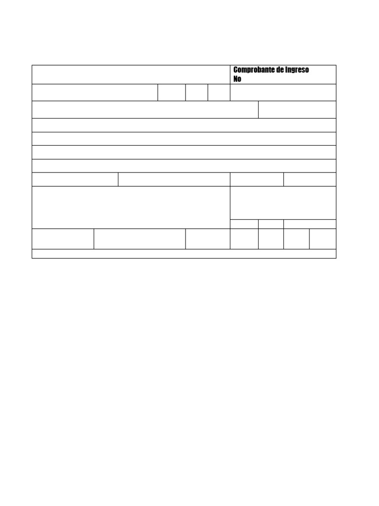 Formato Comprobante Ingreso y Egreso | PDF