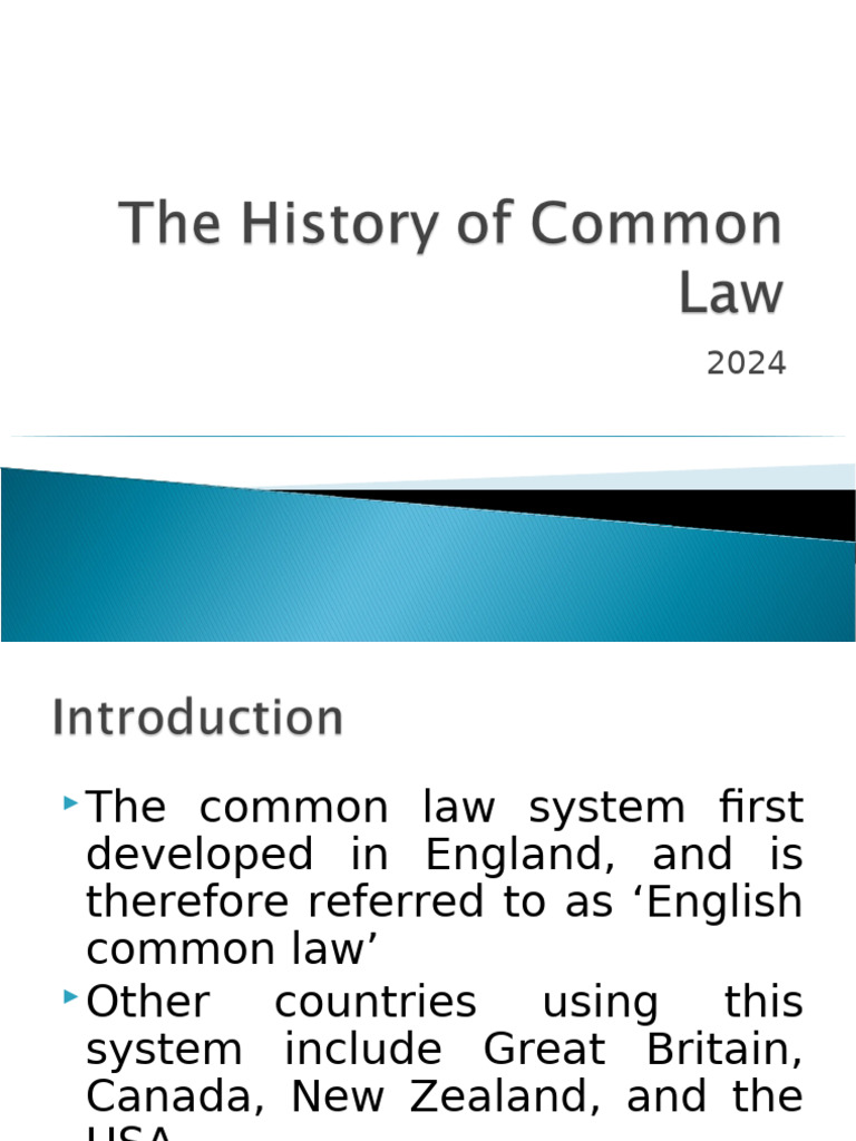 The History of Common Law 2024 | PDF | Precedent | Equity (Law)