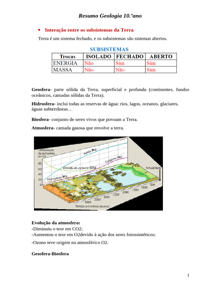 Geologia- 10.ºano- resumo | PDF | Vulcão | Placas tectônicas