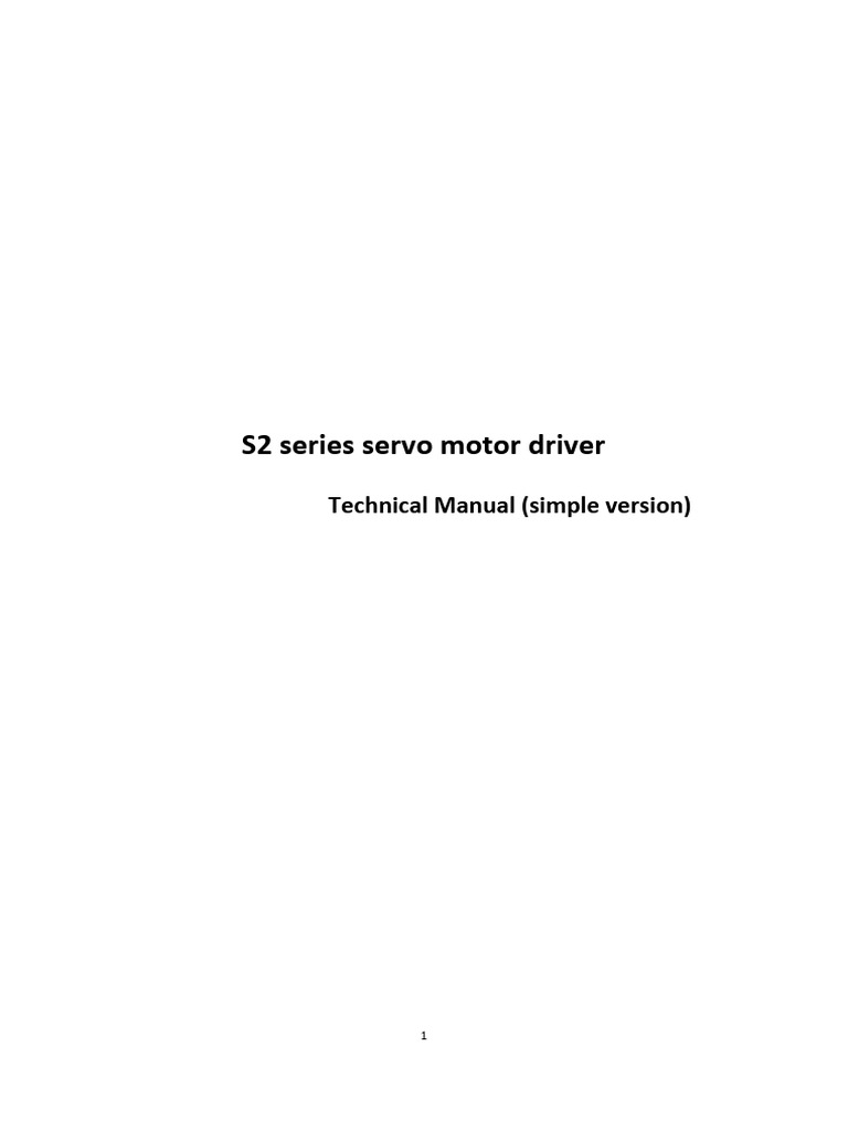 S2 Series Servo Motor Driver | PDF | Torque | Parameter (Computer Programming)