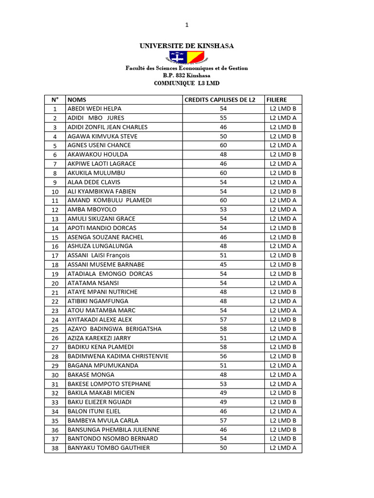 Grille de Délibération l2 | PDF