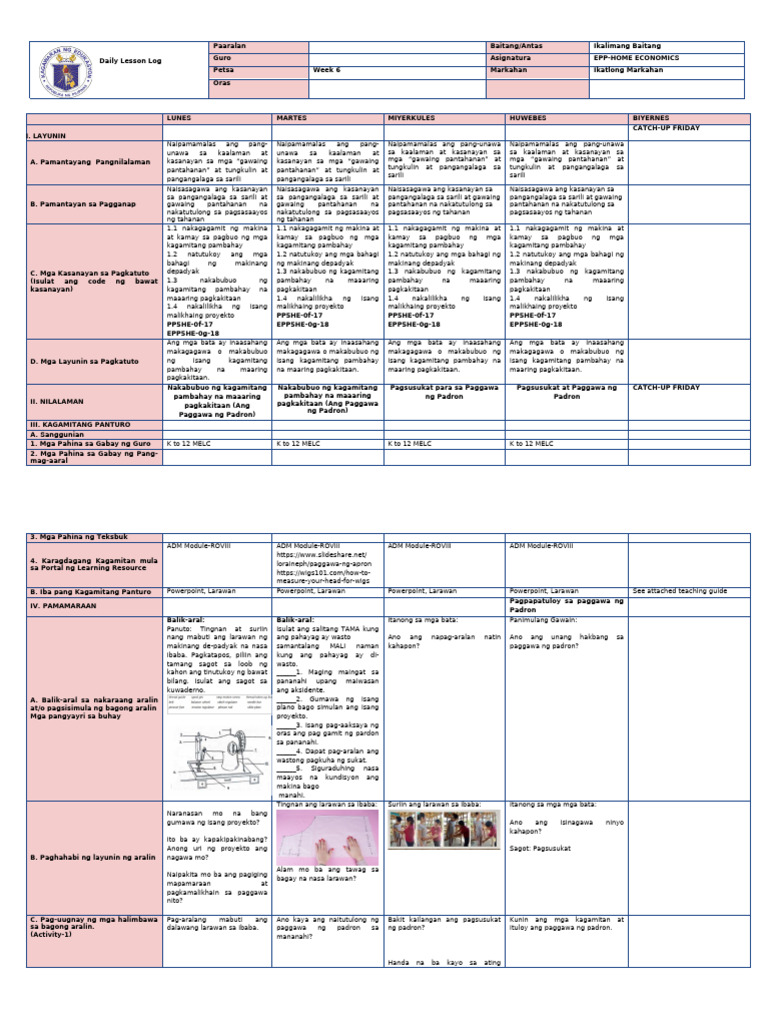 DLL Epp-He 5-W6-Q3 | PDF