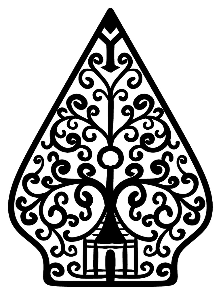 Mewarnai Gunungan Wayang Lembar Kerja Biru Ilustratif | PDF