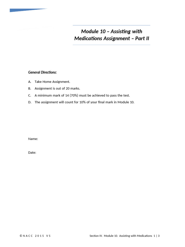 Moudle 10 Individual Assignment | PDF | Analgesic | Clinical Medicine