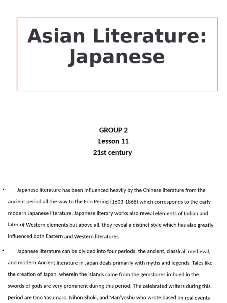 Asian Literatur WPS Office | PDF | Japanese Literature | Japan