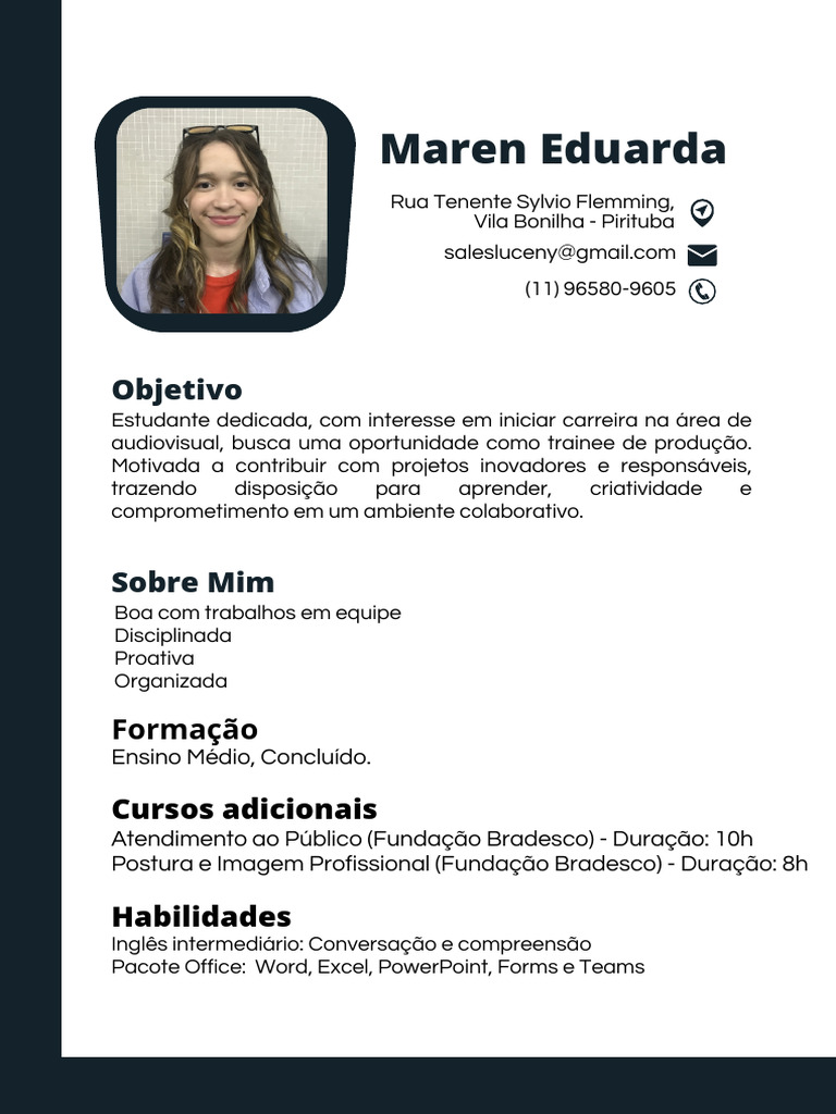 CV - Maren Eduarda | PDF