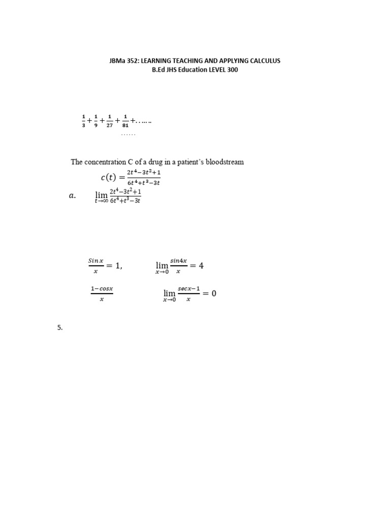 JBMa352 Calculus ASSIGNMENT | PDF