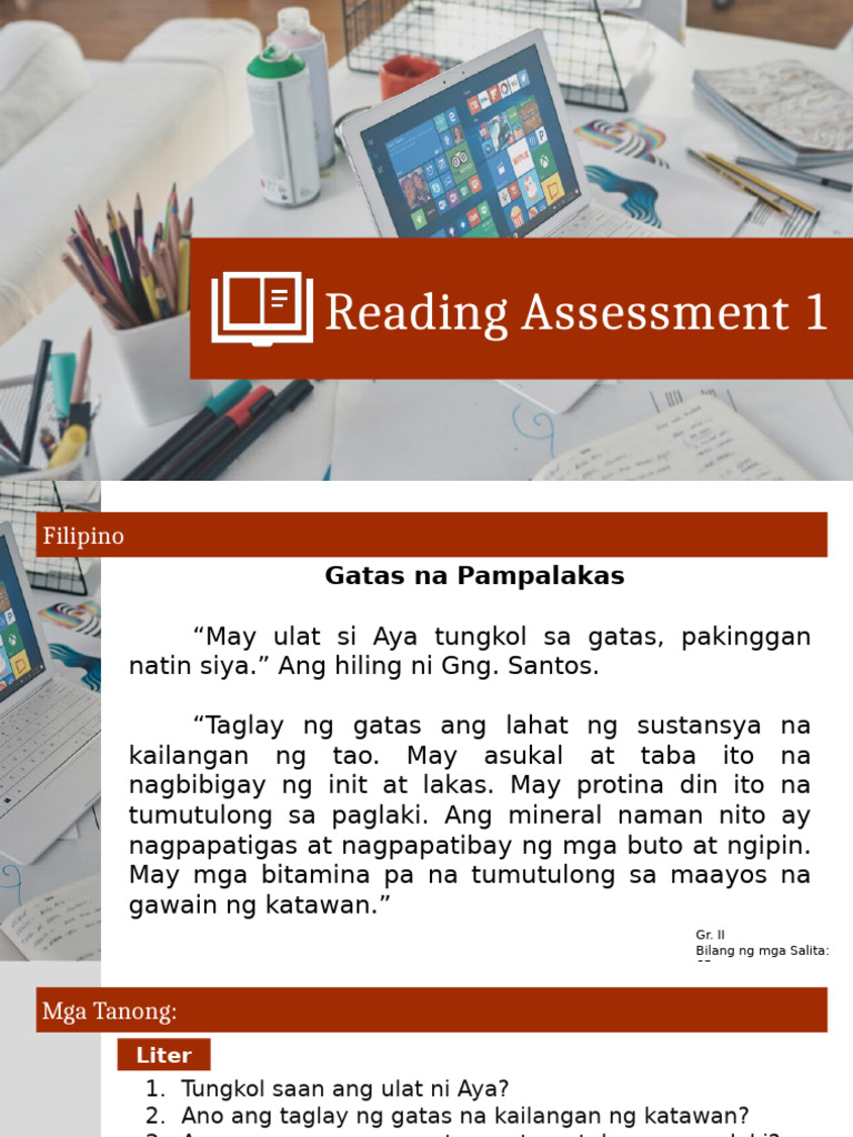 Reading Assessment 1 | PDF
