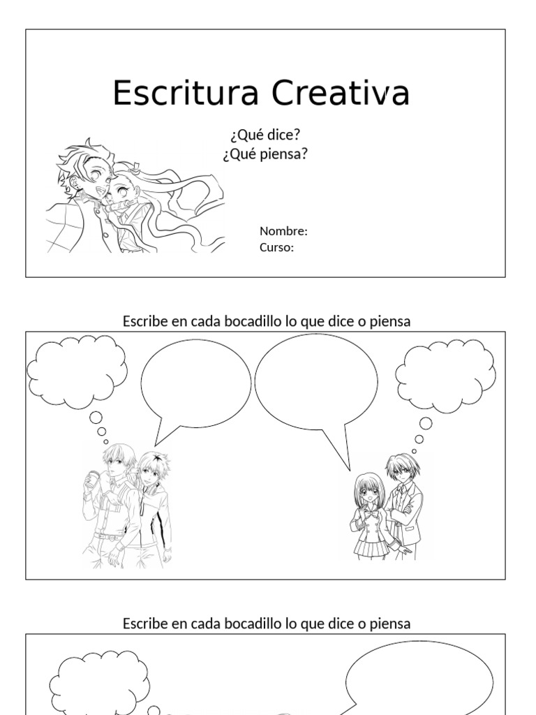 Ejercicios de Escritura Creativa | PDF