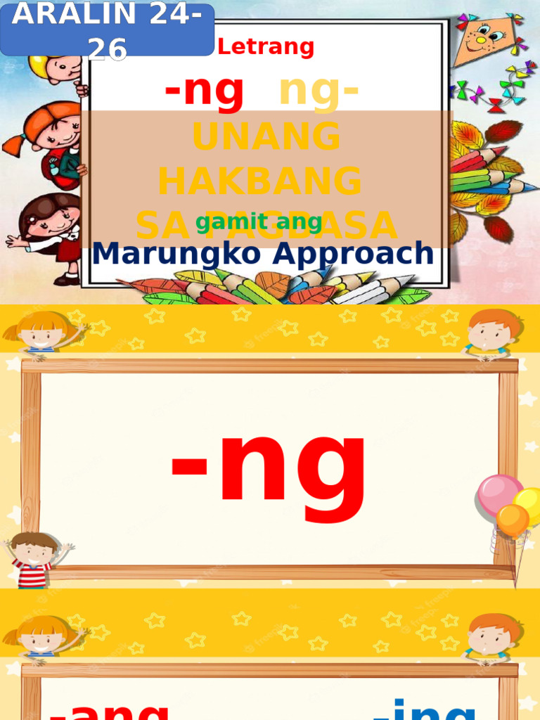 Marungko Aralin 24-26 | PDF