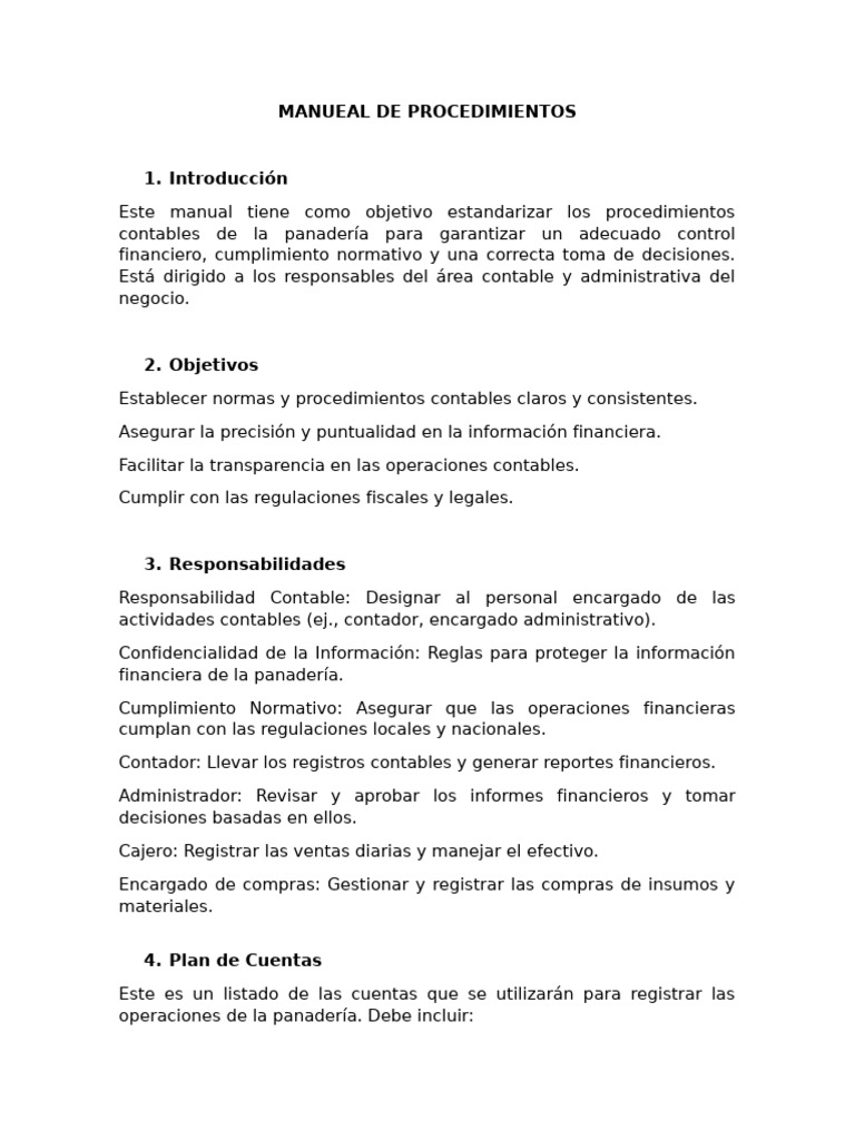 Manual de Procedimientos Contables | PDF | Contabilidad | Business