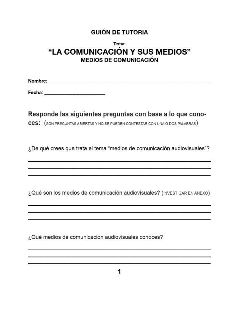 Guión MEDIOS DE COMUNICACIÓN 3ªparte | PDF | Medios de comunicación)