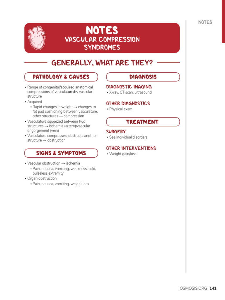 Vascular Compression Syndromes | PDF | Vein | Angiology