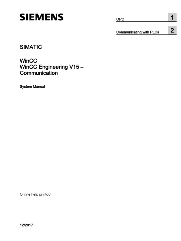 WinCCCommunication en US | PDF | Computer Engineering | Computer Science