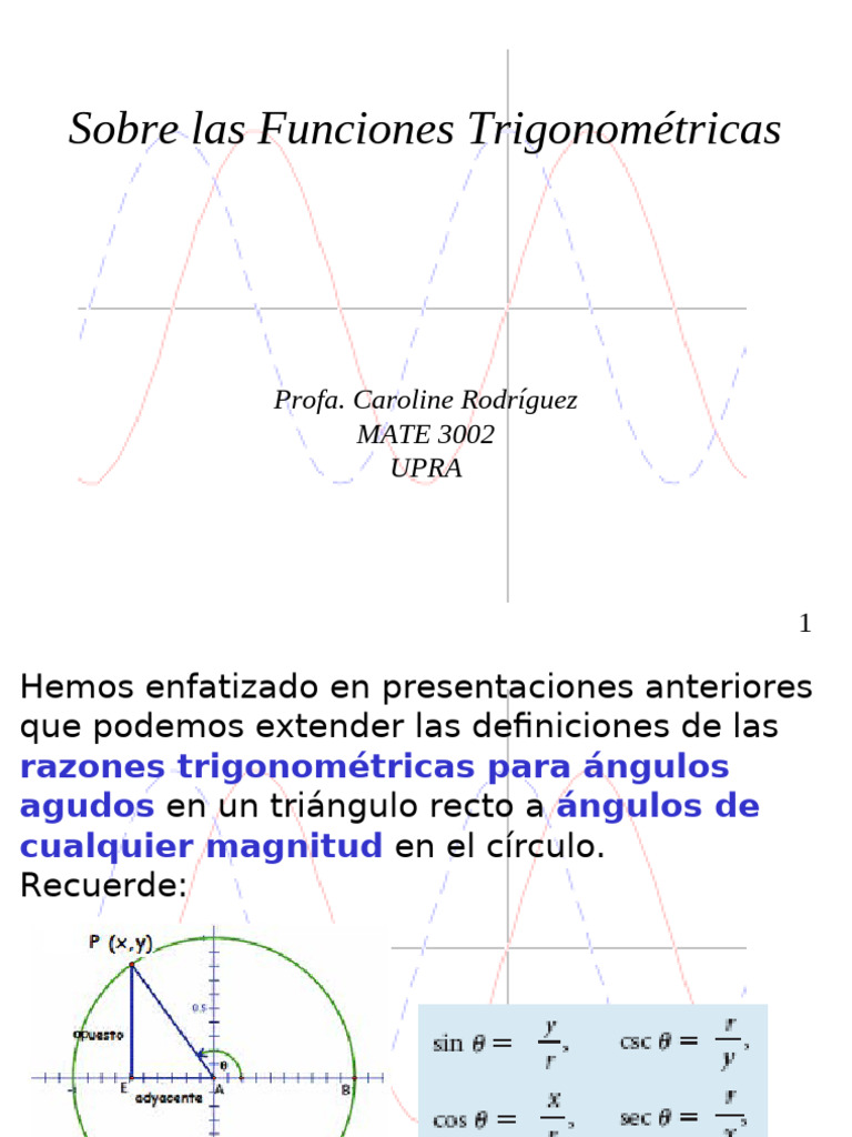 Graficas Trig | PDF | Funciones trigonométricas | Trigonometría