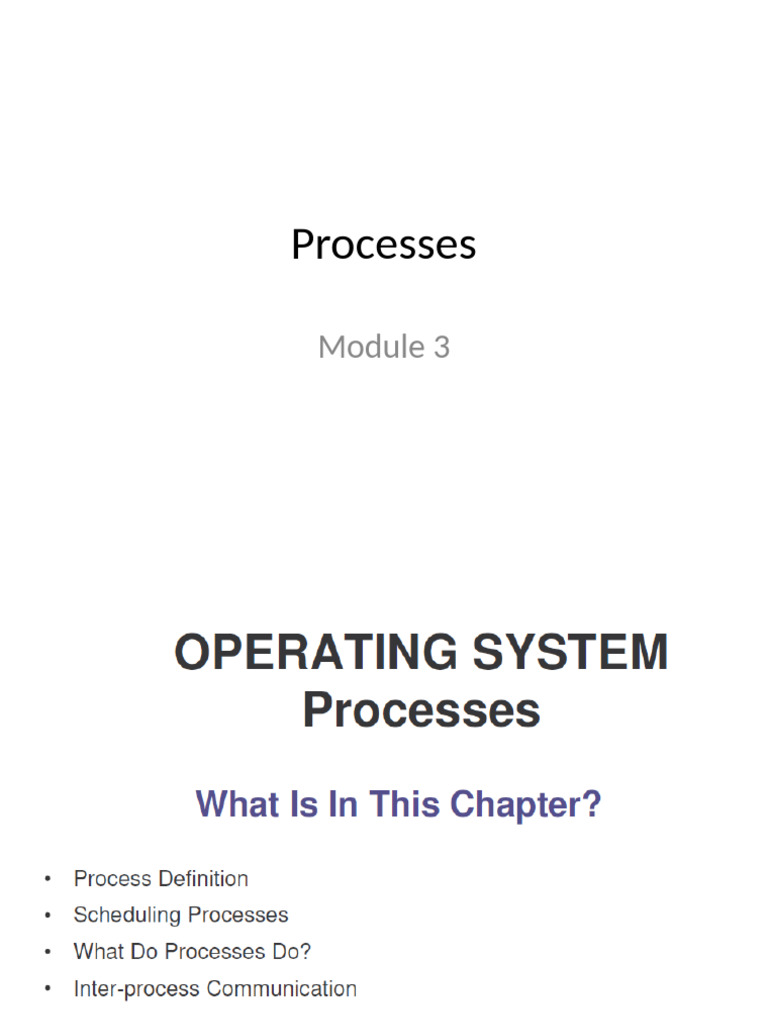 Module 3 - Processes | PDF