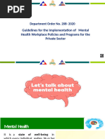 Mental Health Act RA 11036 Presentation | PDF