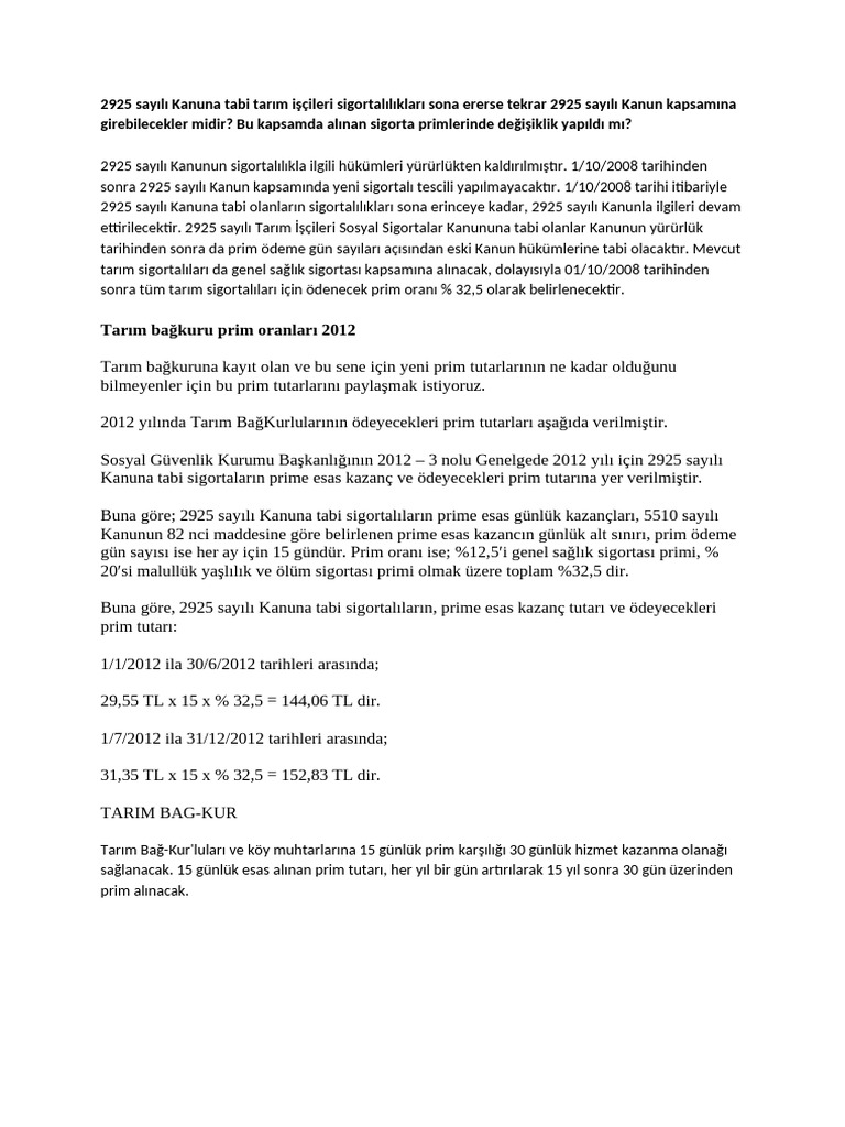 2925 Sayili Kanun | PDF
