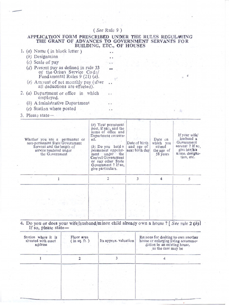 Application Form For House Building Advance. - 0 | PDF | Surety | Loans
