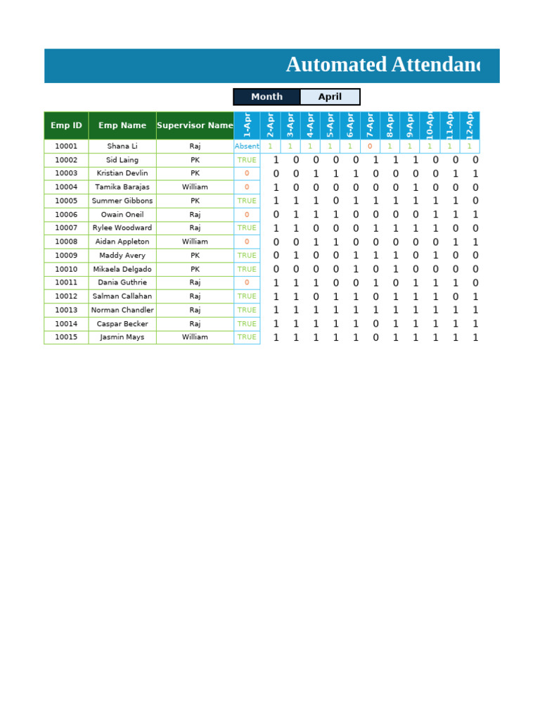 Attendance Sheet With Check Boxes | PDF | Microsoft | Information Technology