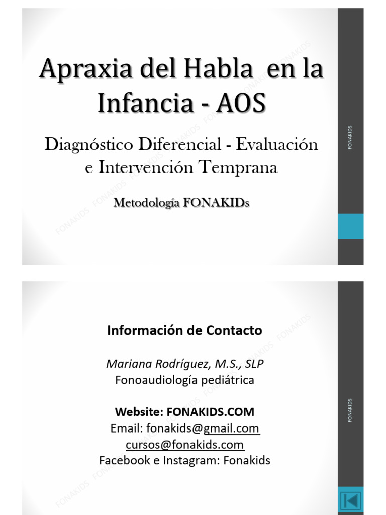 Apraxia del Habla en Niños y Autismo | PDF | Autismo | Neurociencia