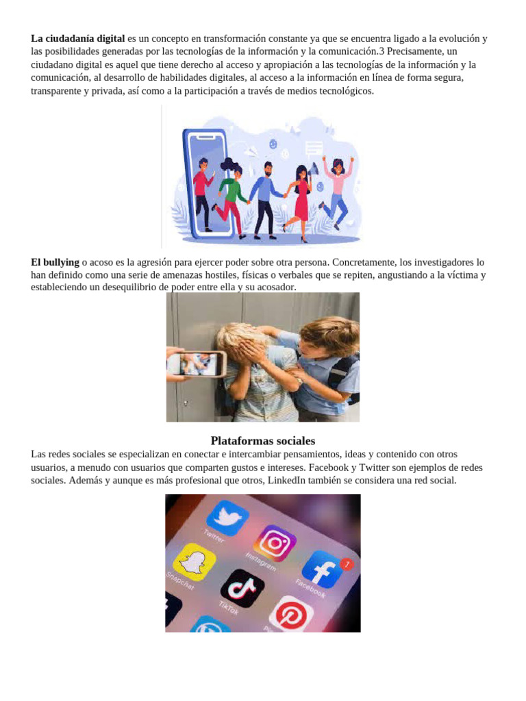 Ciudadanía Digital y Seguridad en Redes Sociales | PDF