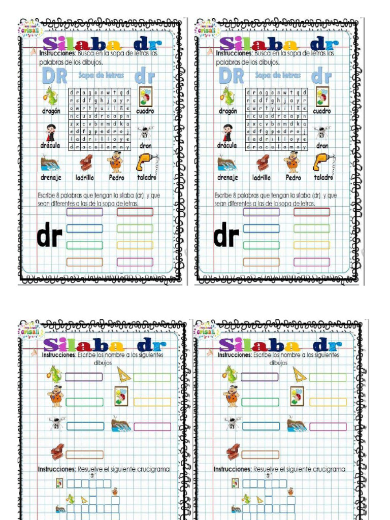 Actividades Con D y DR | PDF