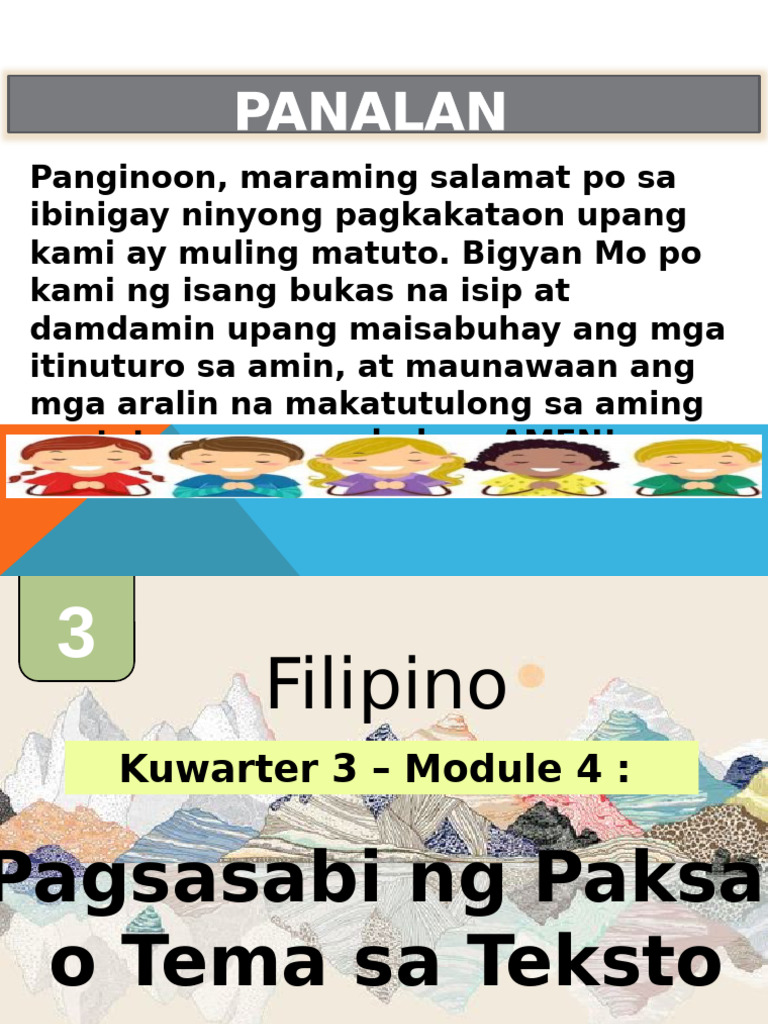 Filipino3 Q3 Module 4 | PDF
