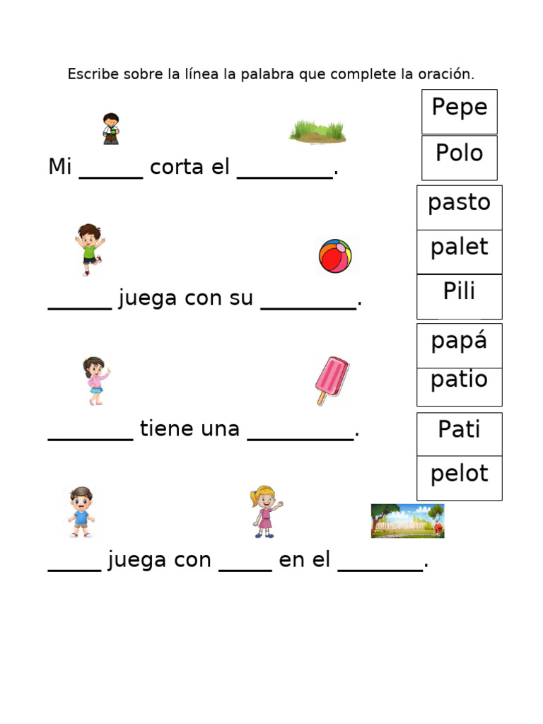 Complete La Oración | PDF