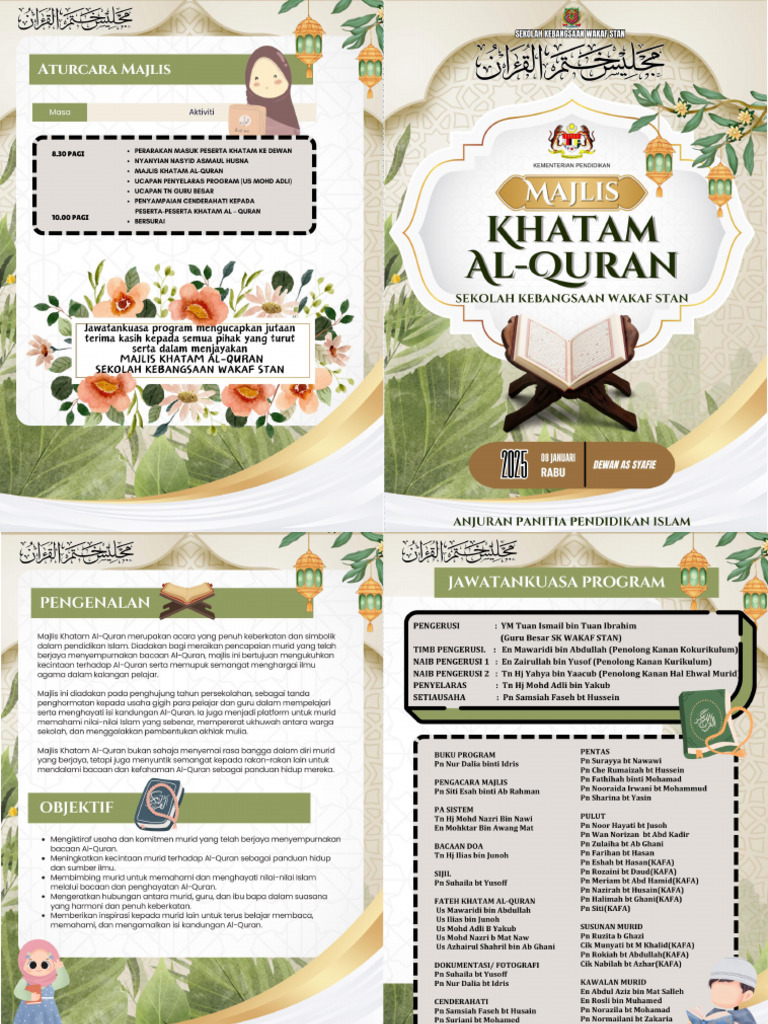 Buku Program Majlis Khatam Al-Quran | PDF