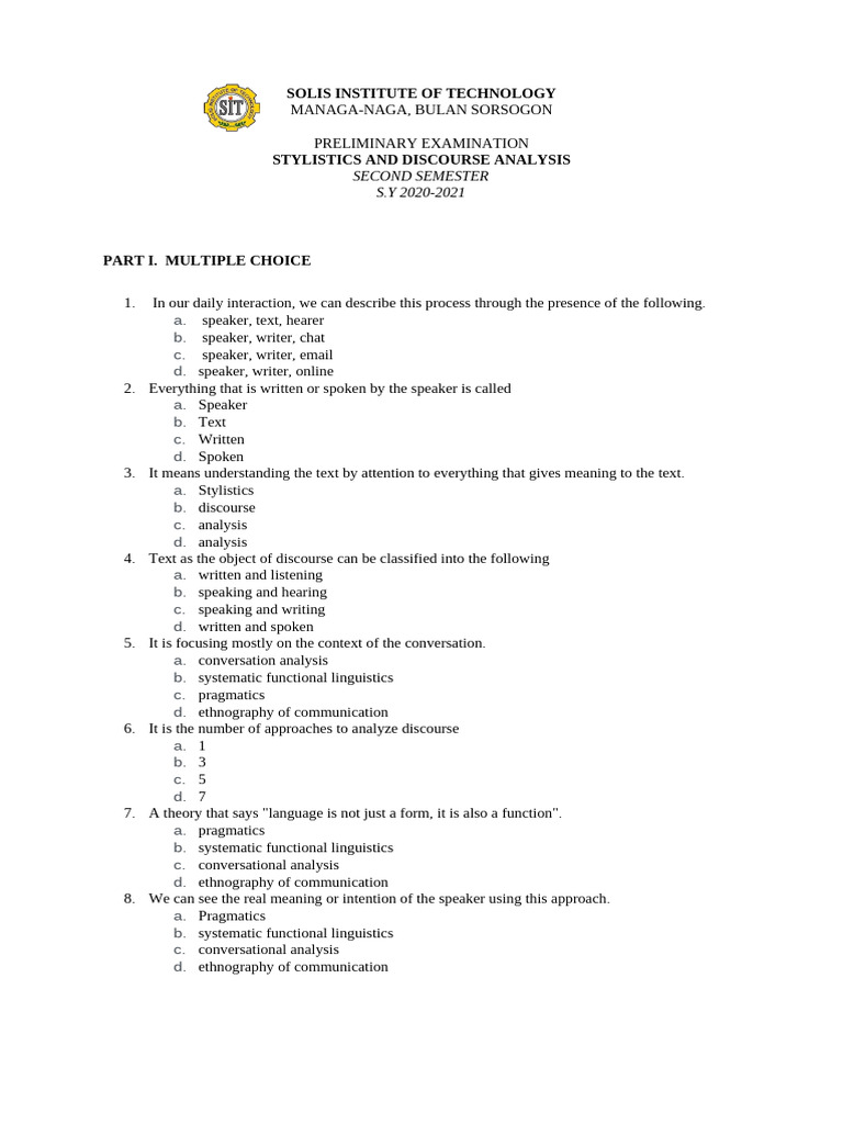 Stylistics and Discourse Analysis | PDF | Word | Semantics