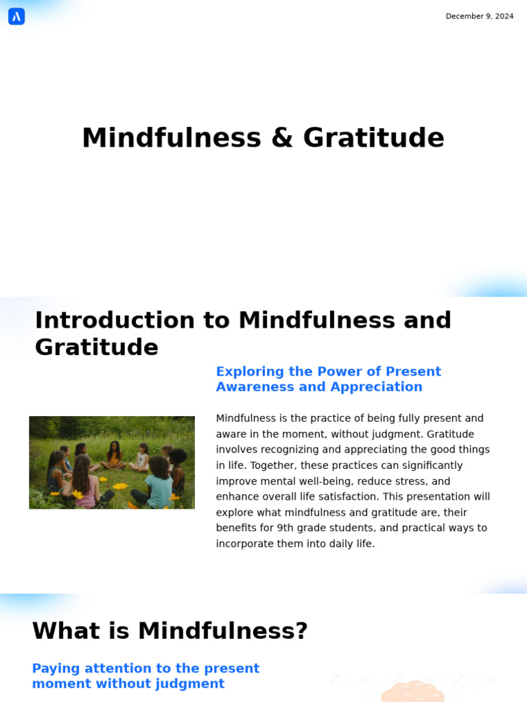 Mindfulness & Gratitude | PDF | Mindfulness | Gratitude