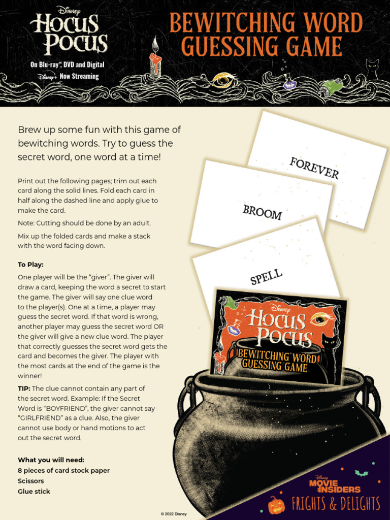 D7497 Hocus Pocus Bewitching Word Game | PDF