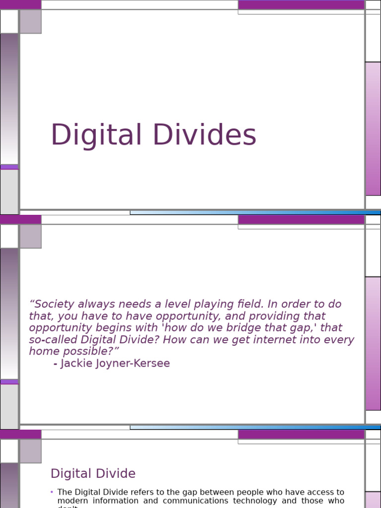 Bridging the Digital Divide: Access & Skills | PDF | Economic ...