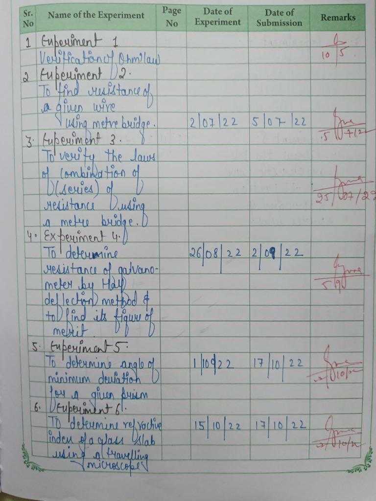 Experiment File 2022-23 | PDF
