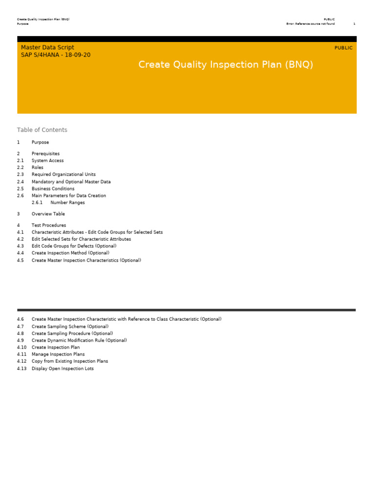 BNQ S4HANA2020 Master Data EN XX | PDF | Sampling (Statistics) | Scope (Computer Science)