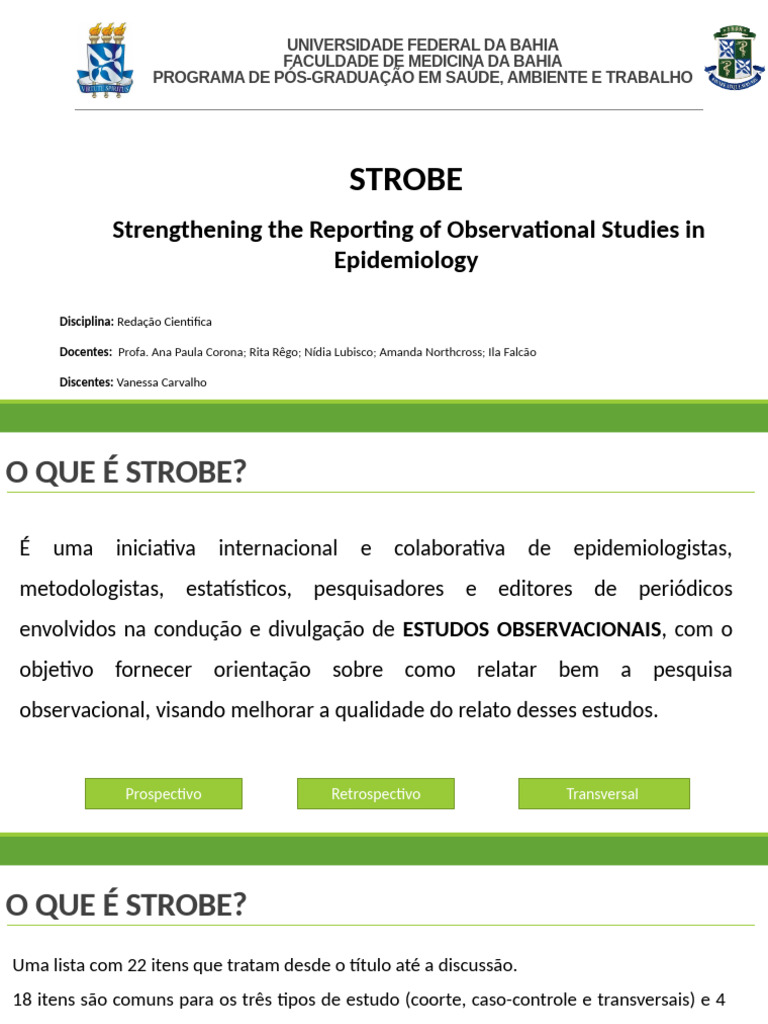 Seminário Strobe | PDF | Inquérito | Metodologia