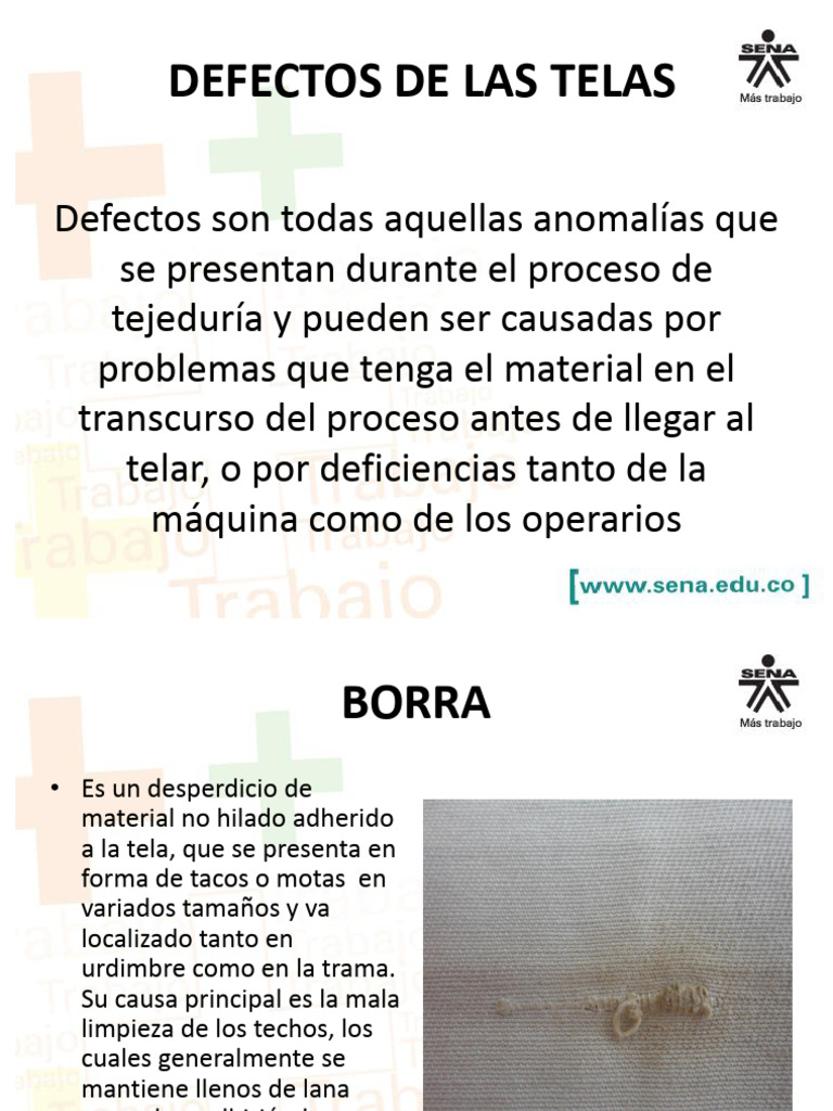 Defectos Comunes en Telas Textiles | PDF | Textiles | Telar