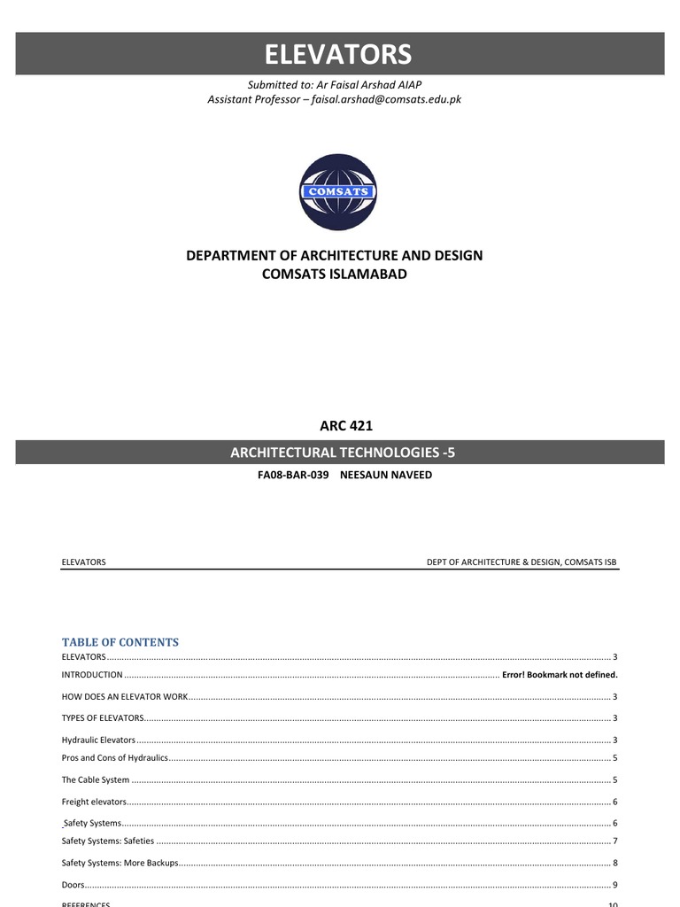 Elevators | PDF | Elevator | Manufactured Goods