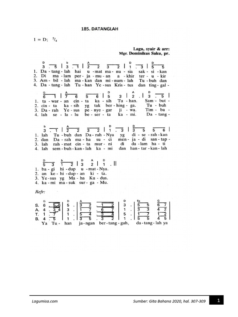 GB-185 Datanglah | PDF