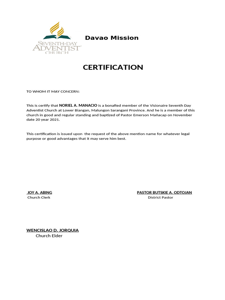 Certification | PDF