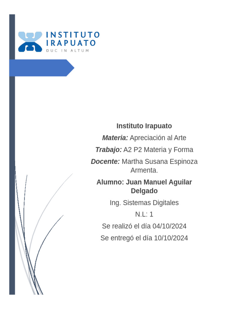 A2 P2 Materia y Forma | PDF