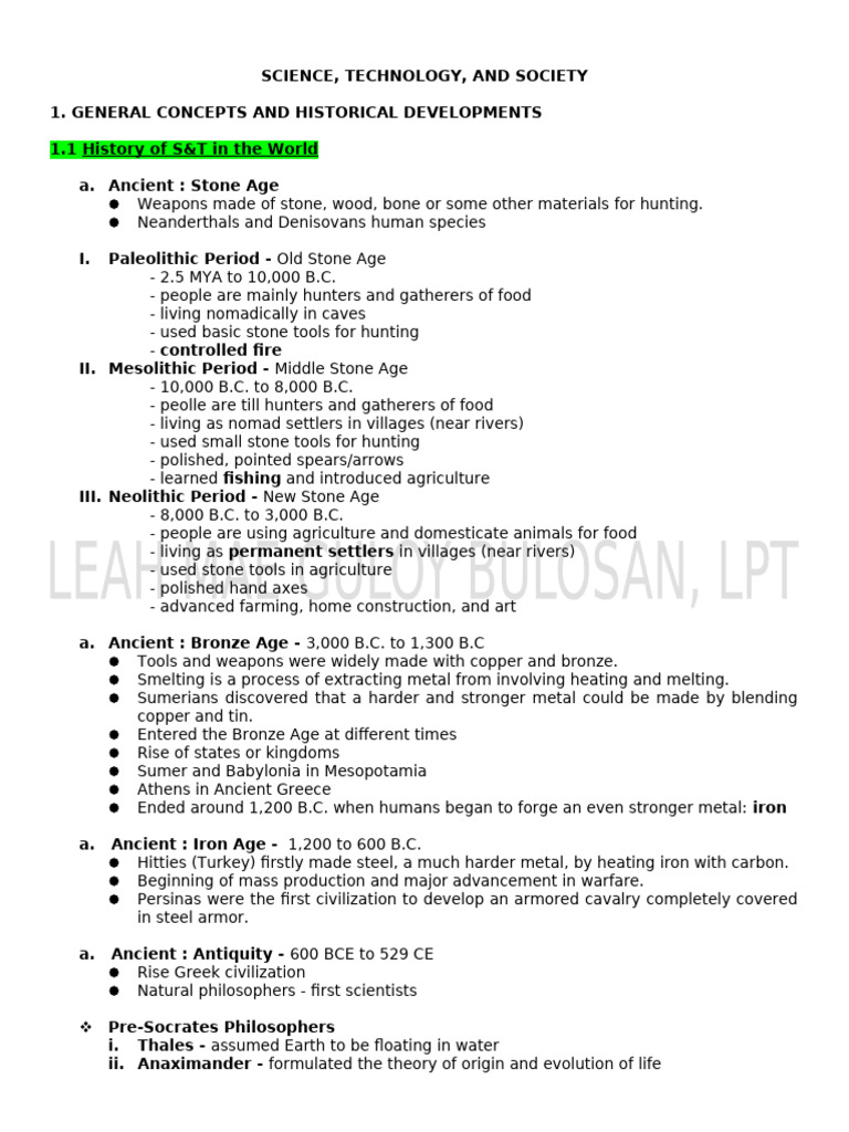 Science (General Education | PDF | Stone Age | Heliocentrism