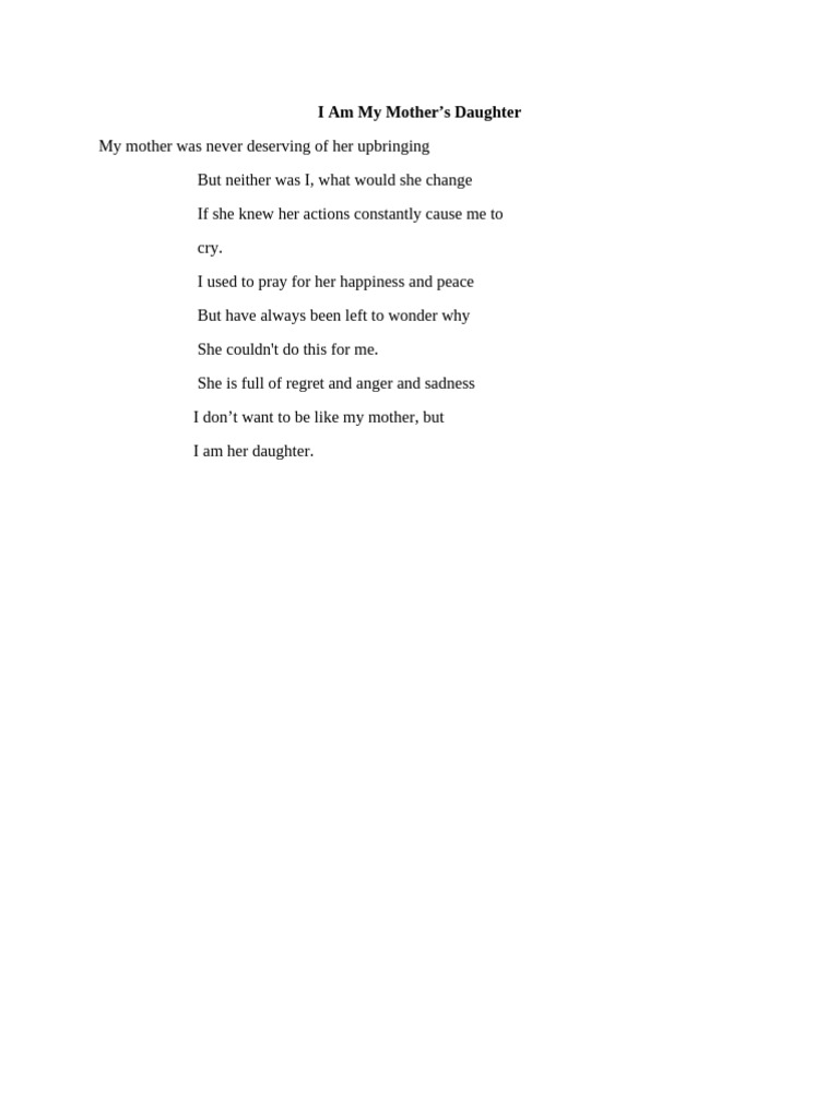 Creative Writing Assignment Poems | PDF | Sibling