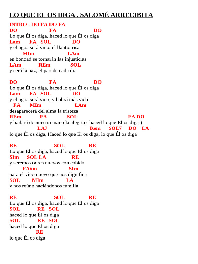 Haced lo que Él os diga | PDF