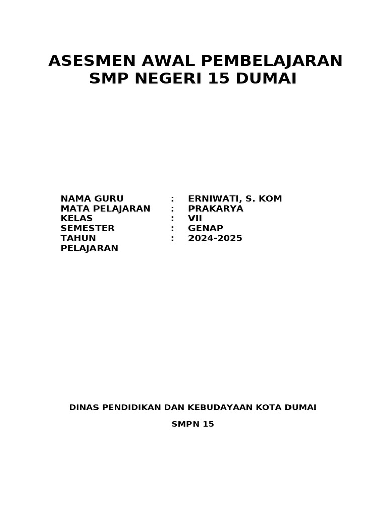 Contoh RPM Pembelajaran Prakarya | PDF