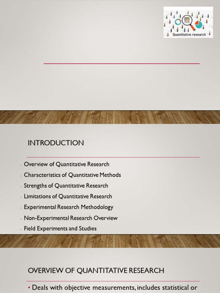 Overview of Quantitative Research Methods | PDF | Quantitative Research ...
