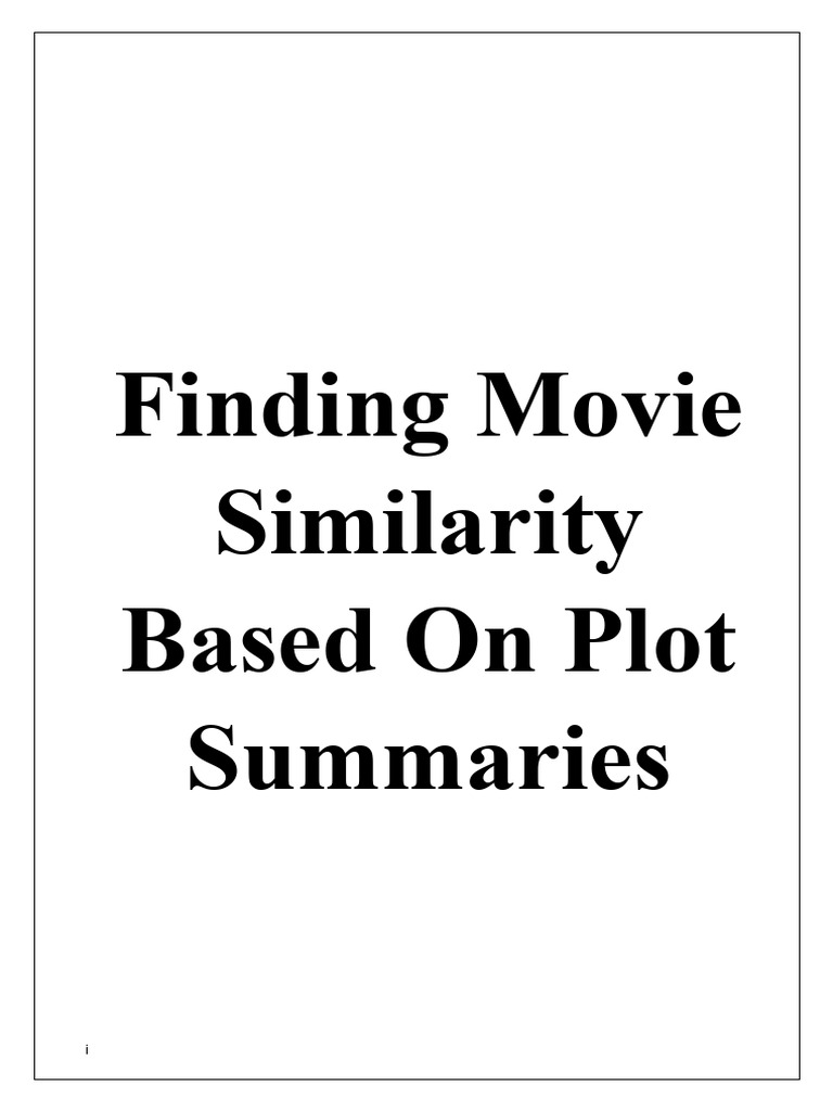 Movie Similarity via Clustering Algorithms | PDF | Machine Learning ...