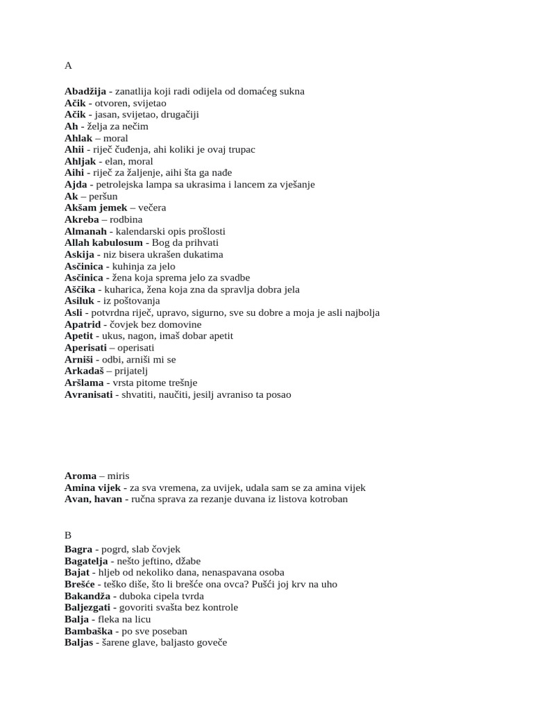 Rjecnik SIROV MATERIJAL | PDF